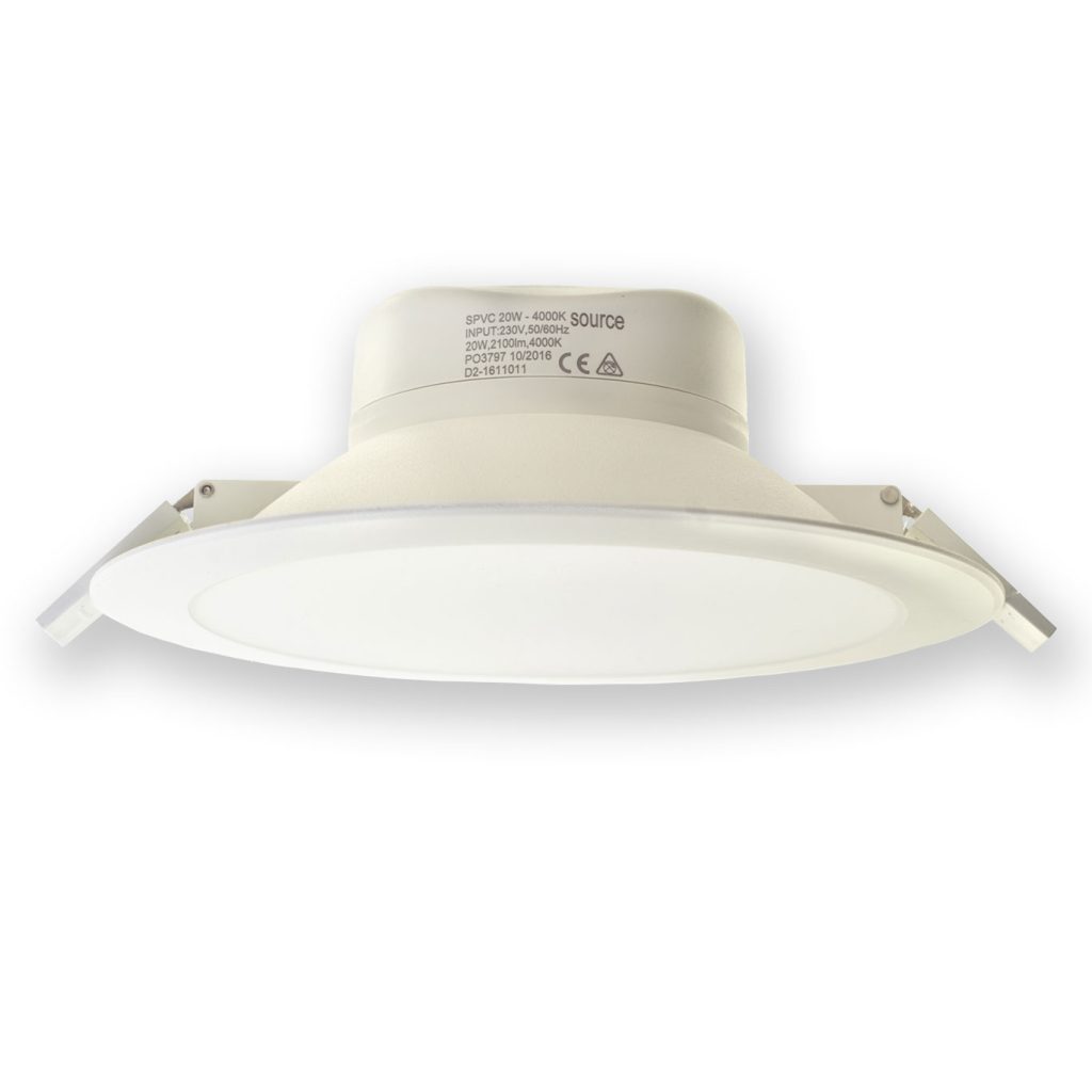 LED PVC Downlight (White) IP44, 20w, 4000K – SGD Lighting | Irelands #1 ...